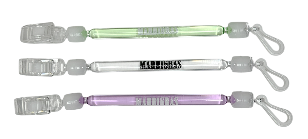 Acrylic Stand Stick Green / Clear / Purple – MARDIGRAS